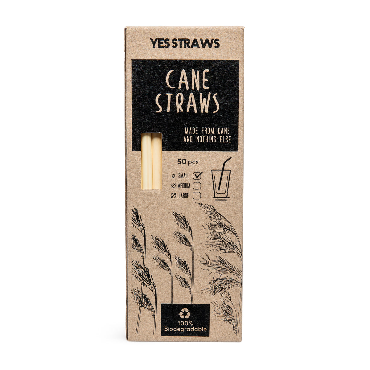 Cane Straws - Long (Pack of 50)